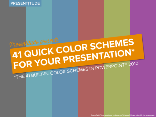 41 Color Themes Ready To Use In PowerPoint 2010 Presentitude